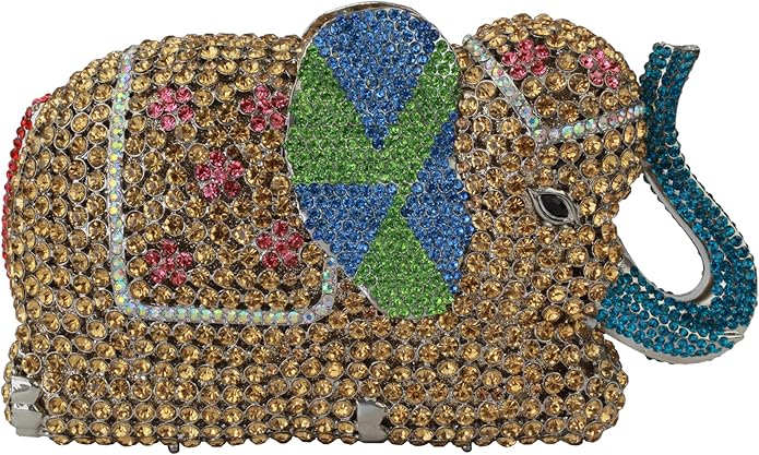 Yilongsheng Women New Elephant Shaped Crystal Clutch Handbags For Party ...