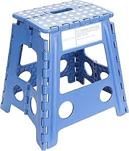 Amazon.com: ESSENTIALS 21048 15” Folding Step Stool, Wide Folding Step ...