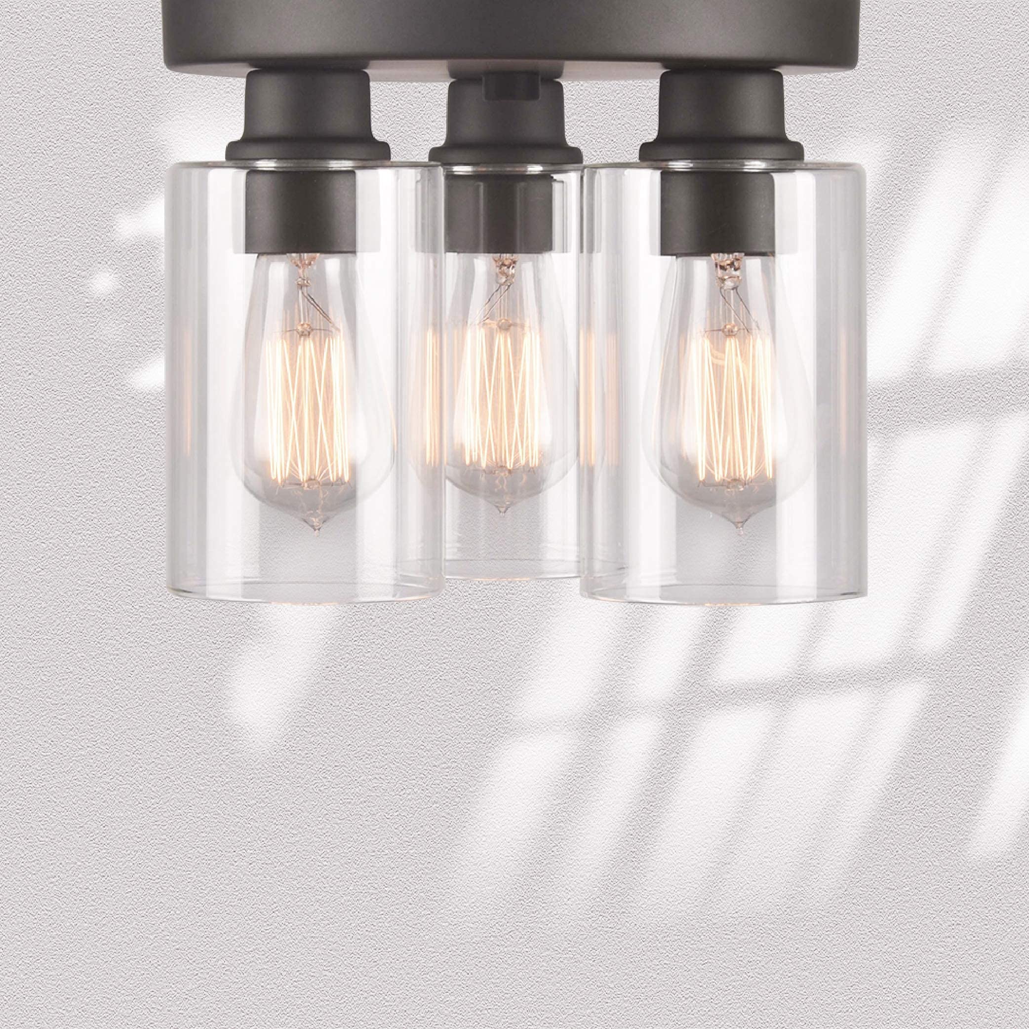 Tawson Debo Modern Farmhouse 3-Light Flush Mount Ceiling Light Fixture ...