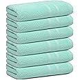 Amazon.com: LOOP TERRY 6 Pack Small Bath Towel Set - 100% Cotton 24 x ...