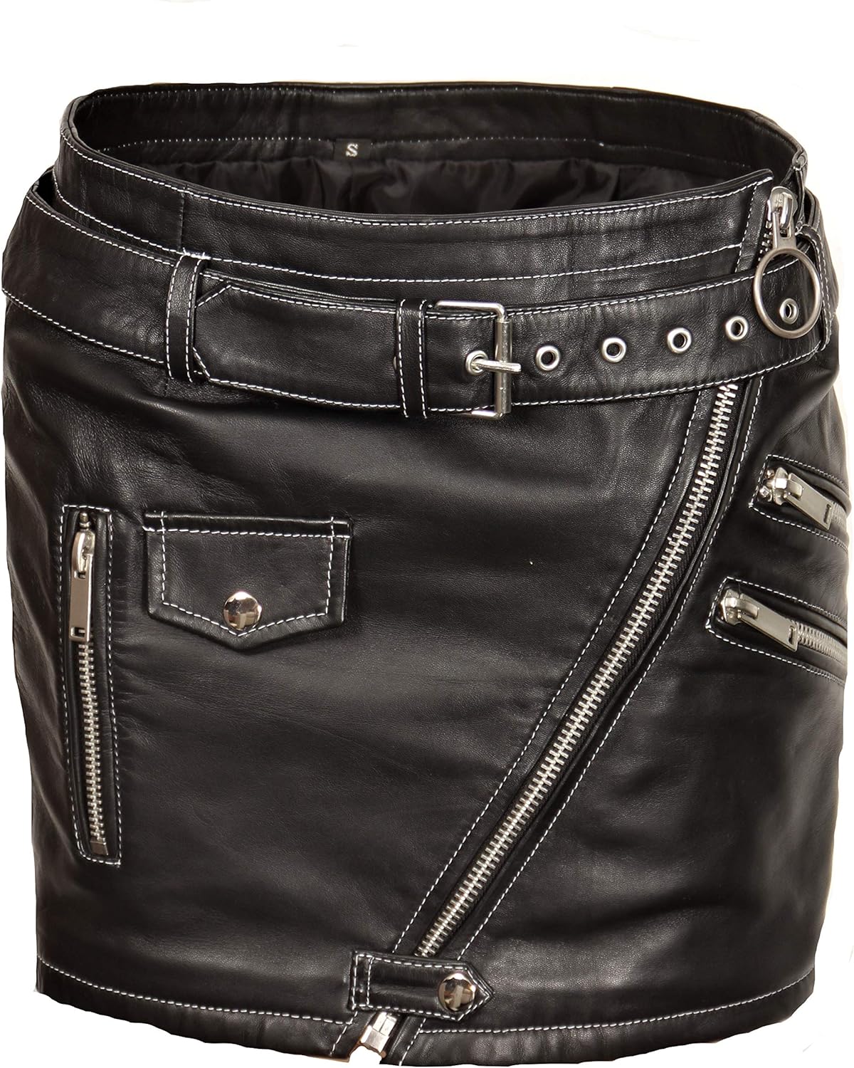 Be Noble Lederrock als kurzer Minirock in ECHT-Leder (M): Amazon.de ...