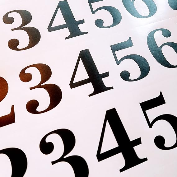Classic Style Die Cut Vinyl Numbers (2 inch Matte Black) - - Amazon.com
