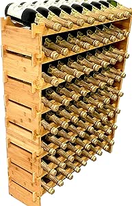 Amazon.com: DECOMIL - 72 Bottle Stackable Modular Wine Rack Wine ...