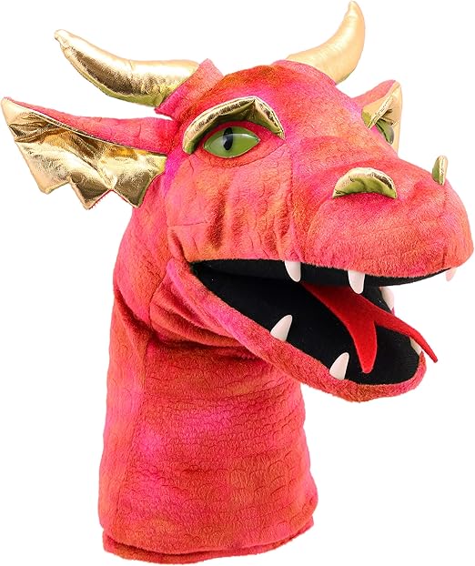 The Puppet Company - Large Red Dragon Head Hand Puppet: Amazon.co.uk ...