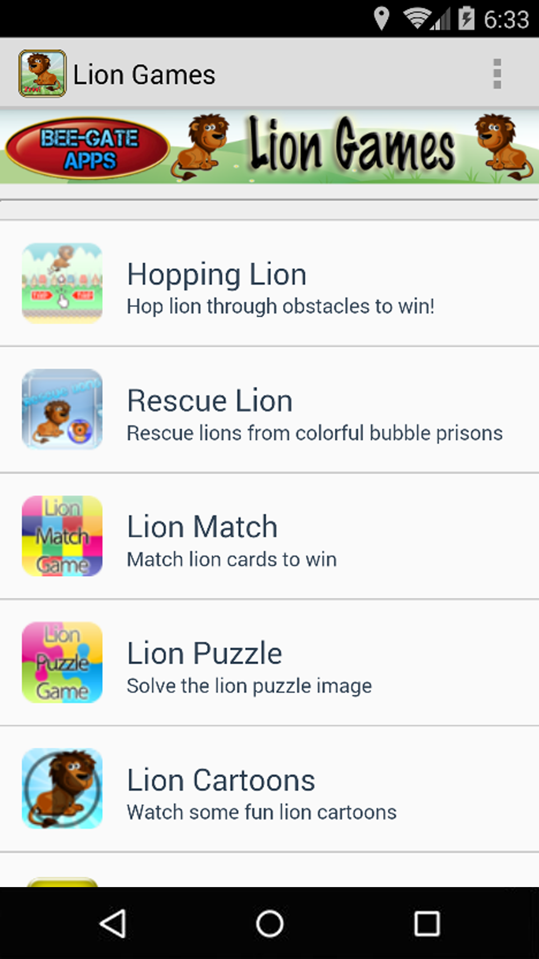 Lion Games for Kids Free:Amazon.co.uk:Appstore for Android