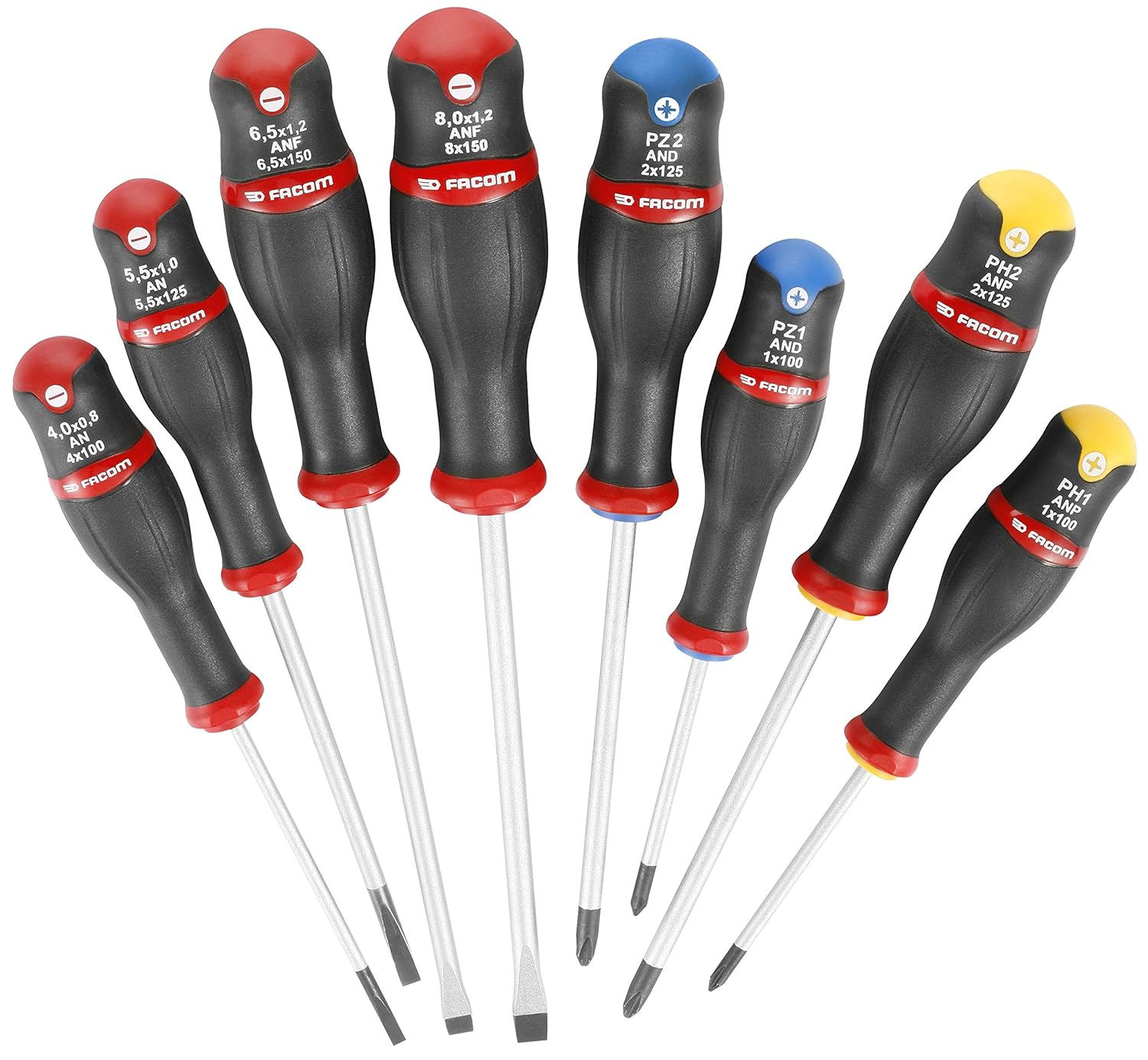 Facom AN.J8PB Jeu de 8 tournevis Protwist Kits de tournevis Commerce, Industrie et Science