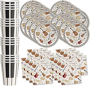 Amazon.com: Birthday Galore Musical Instruments Party Supplies Set ...