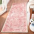 MUJOO Pink Runner Rugs for Bedroom Hallways Girls Washable Runner Rug ...