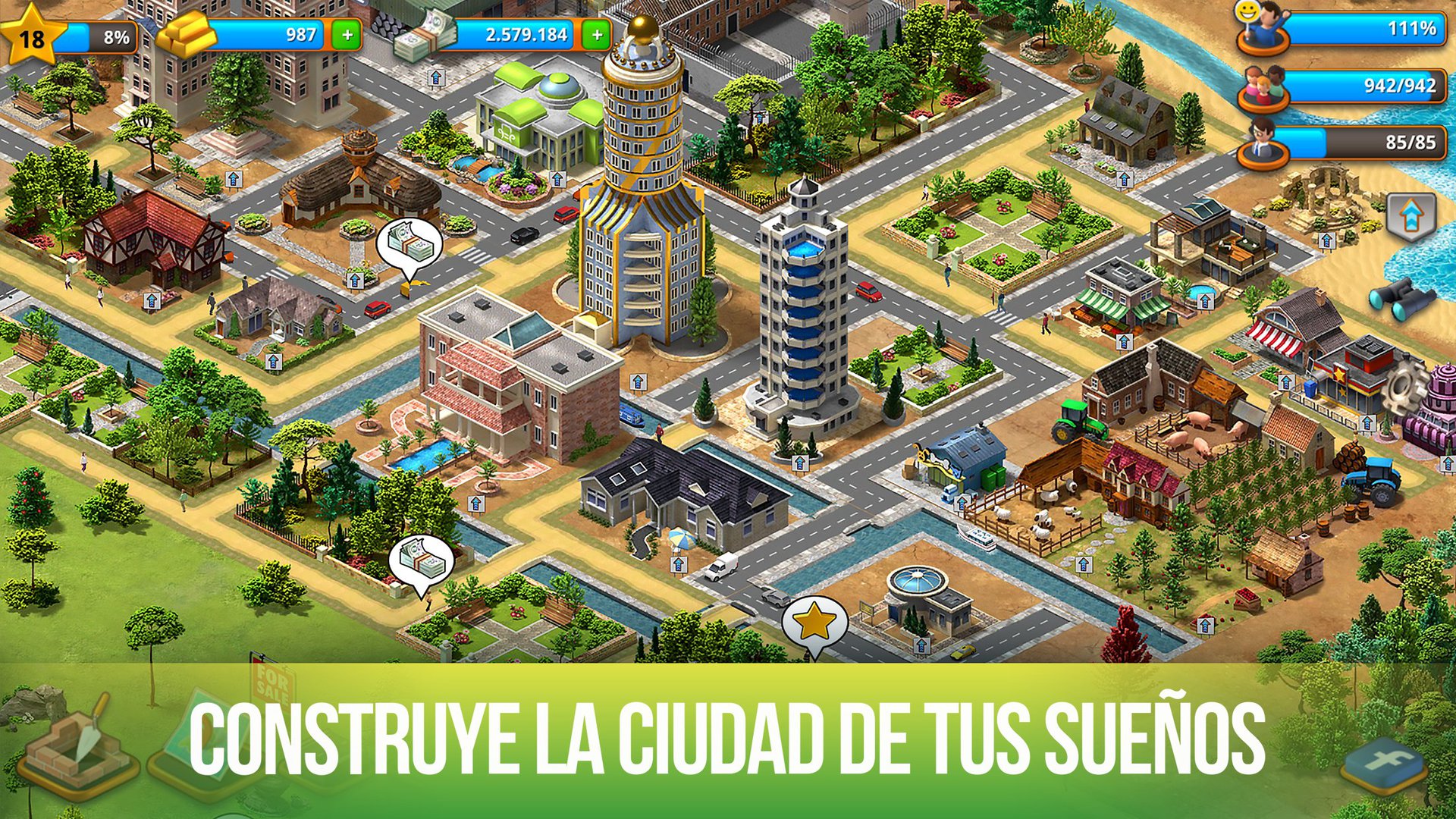 Paradise City: Island Sim - Bay City Building Game : Amazon.es: Apps y ...