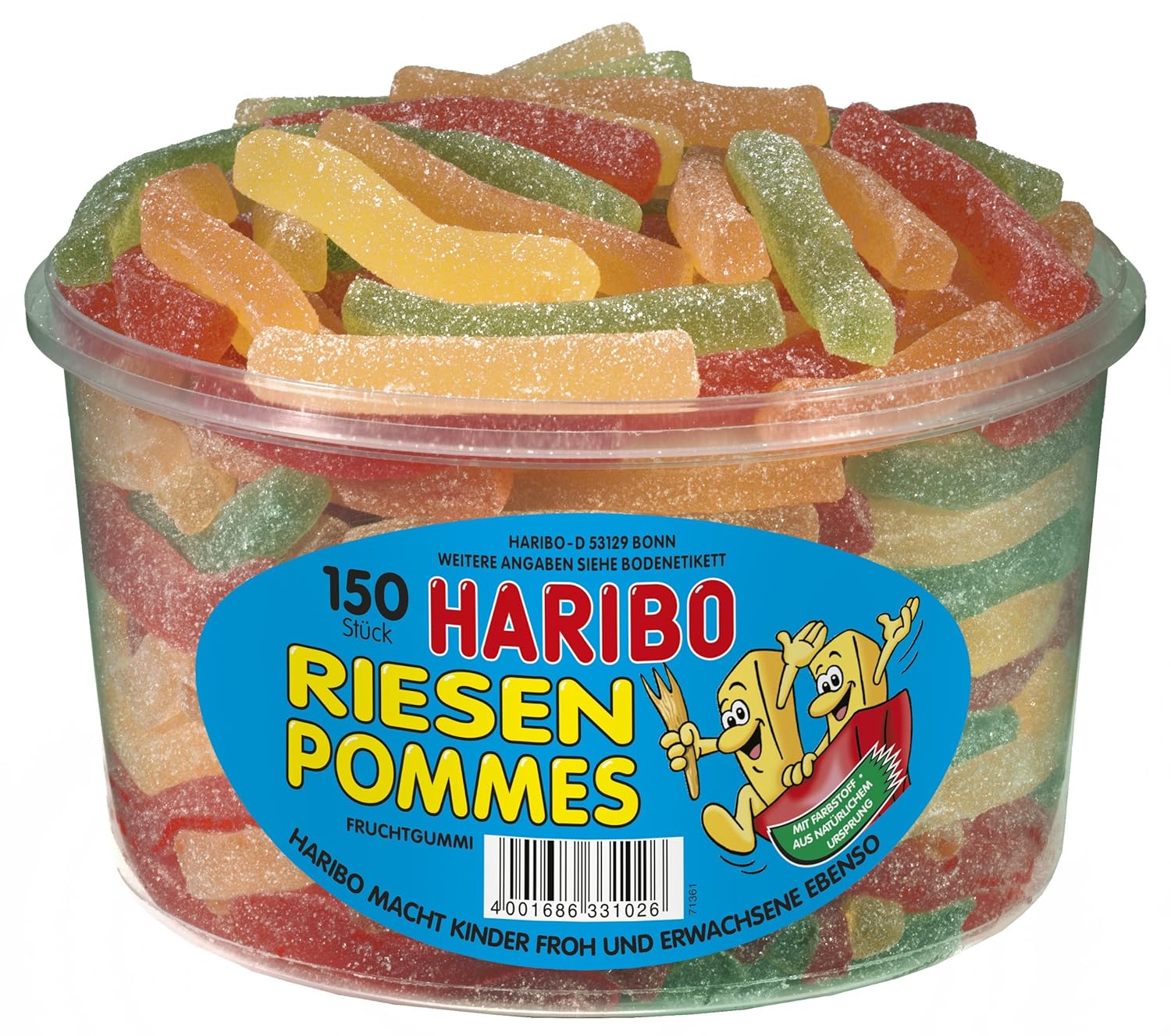 Haribo Giant French Fries, Gummy Bears, Wine Gummies, Fruit Gummies ...
