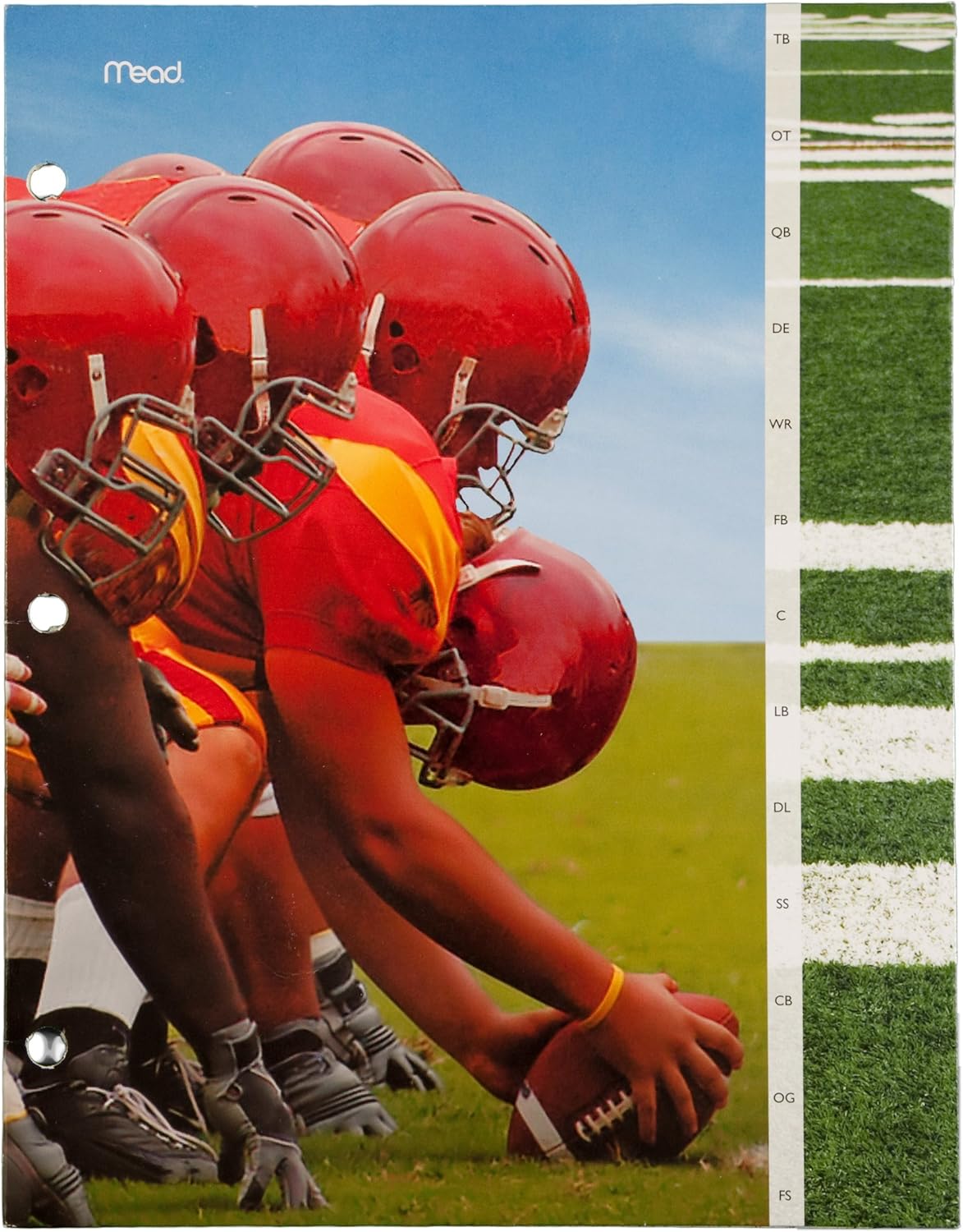 Amazon.com : MeadSports 2-Pocket Paper Folder, Football (72543 ...