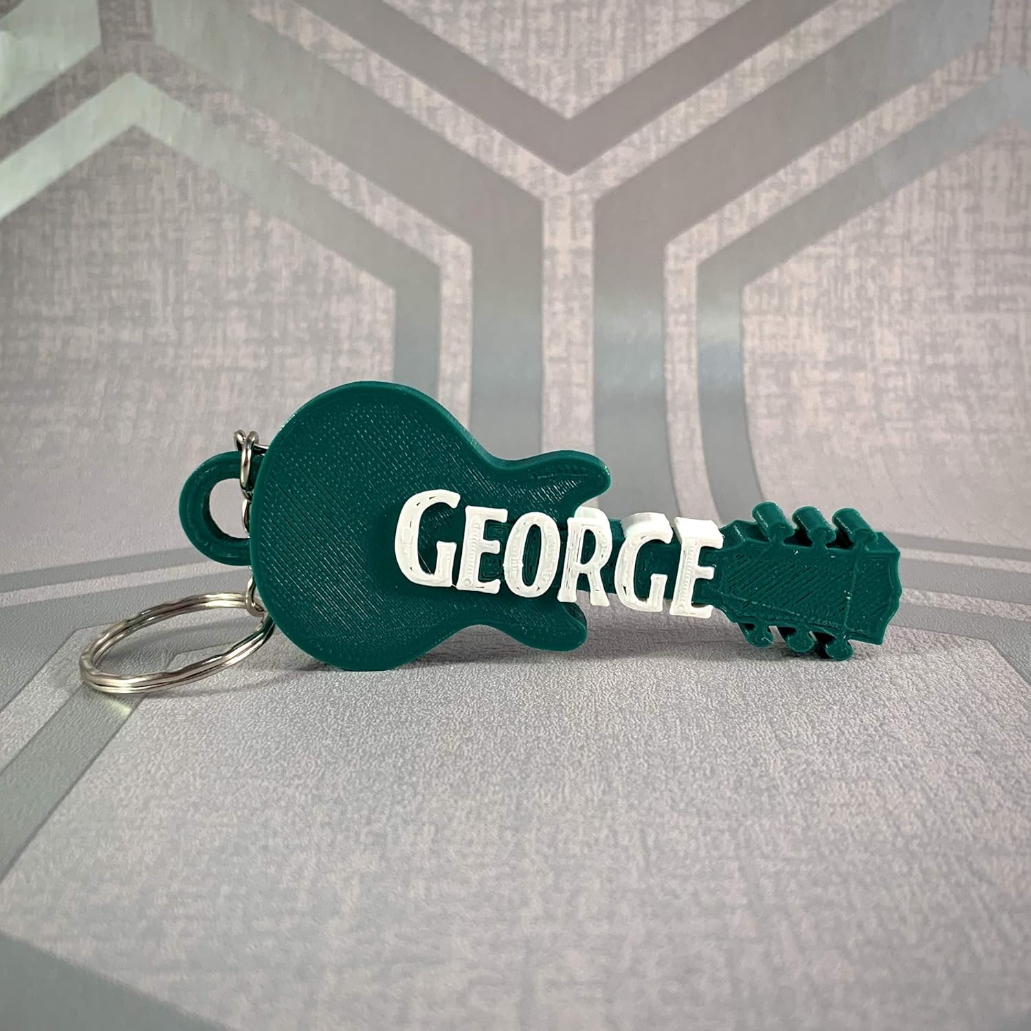 Guitar Keychain/Keyring - Hollow Body - 3D Printed - Personalised ...