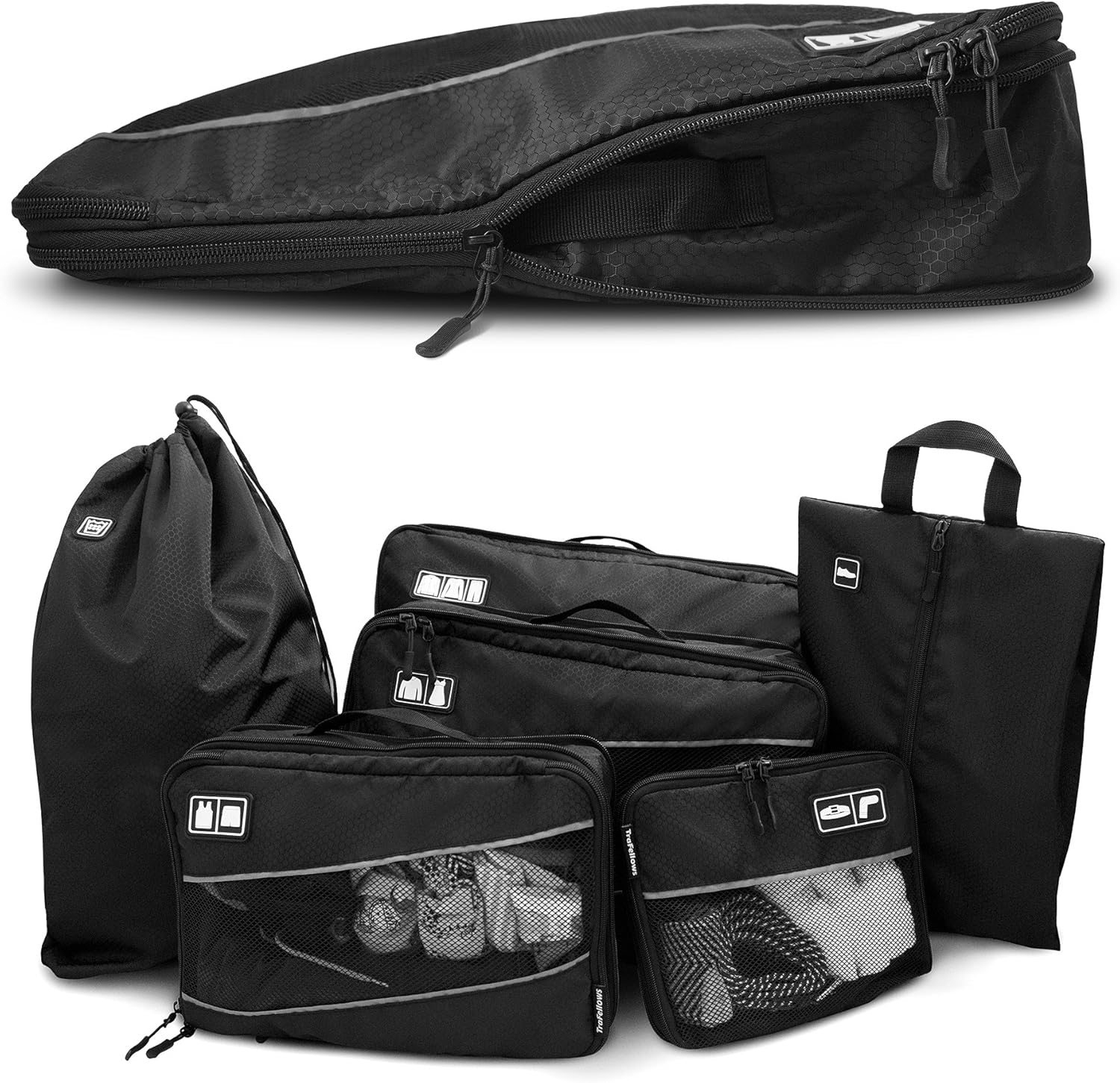 Premium Compression Packing Cubes I Ultra-Light 6-Piece case Organizer ...