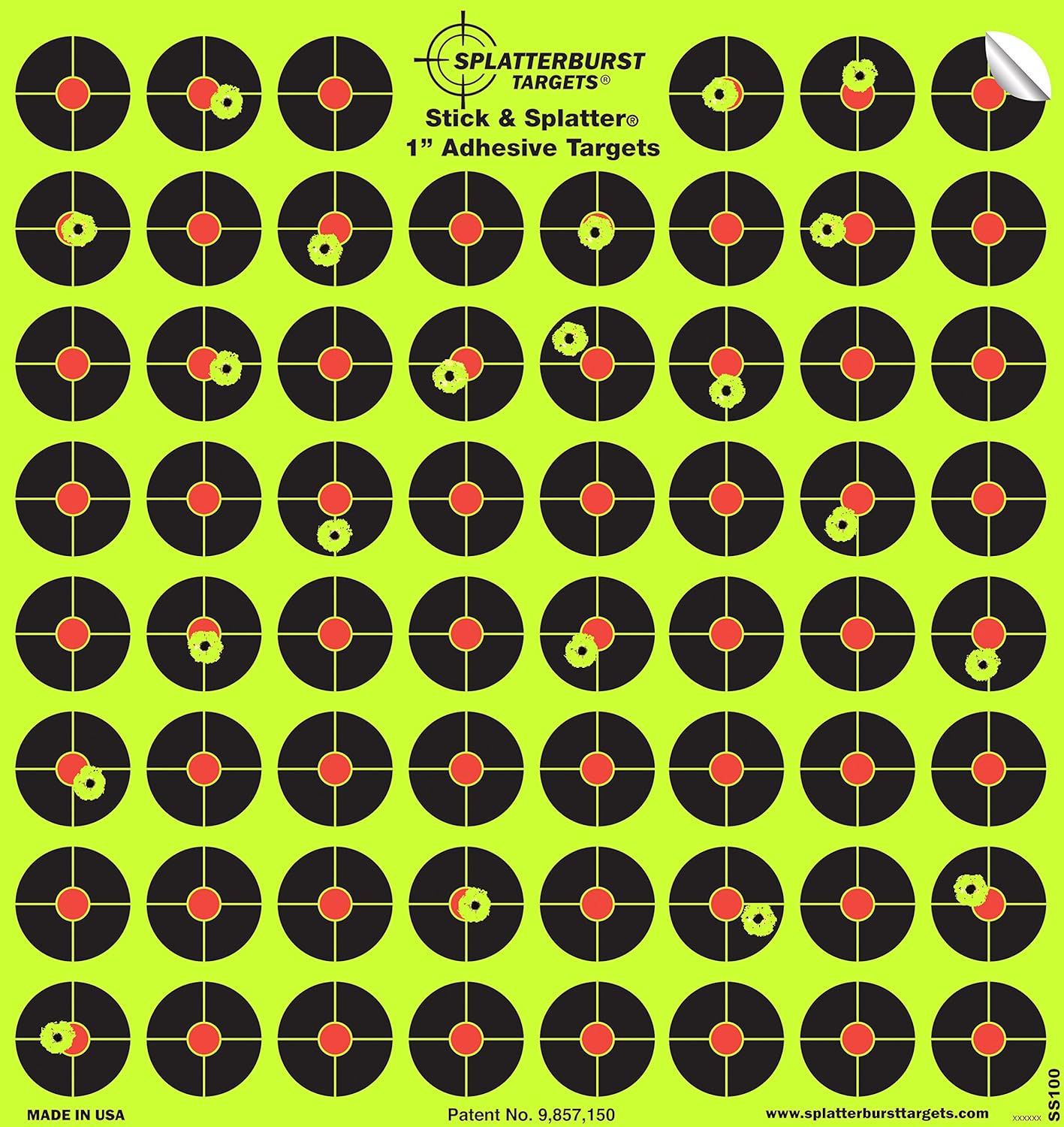 Splatterburst Targets 10 pack 2.54 cm Stick & Splatter Self Adhesive ...