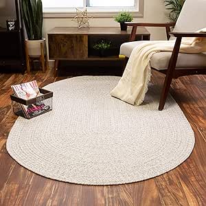 Amazon.com: Super Area Rugs Farmhouse Braided Rug Cotton Kitchen ...