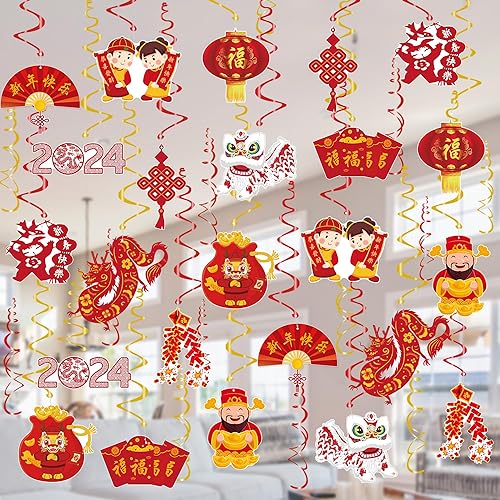 Chinese New Year Theme Ideas 36 PCS Chinese New Year Decorations
