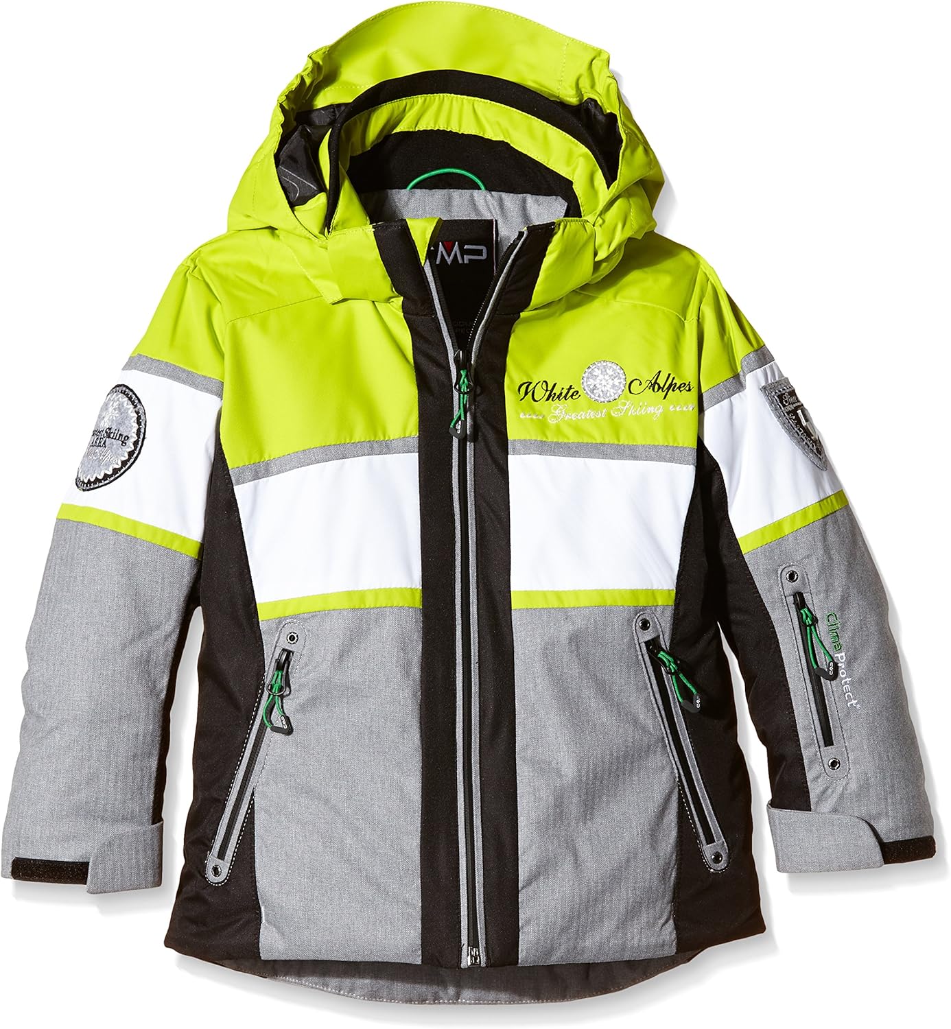 CMP 3W06455 Girls' Ski Jacket, Lime Green, 164 (Age 14): Amazon.co.uk ...