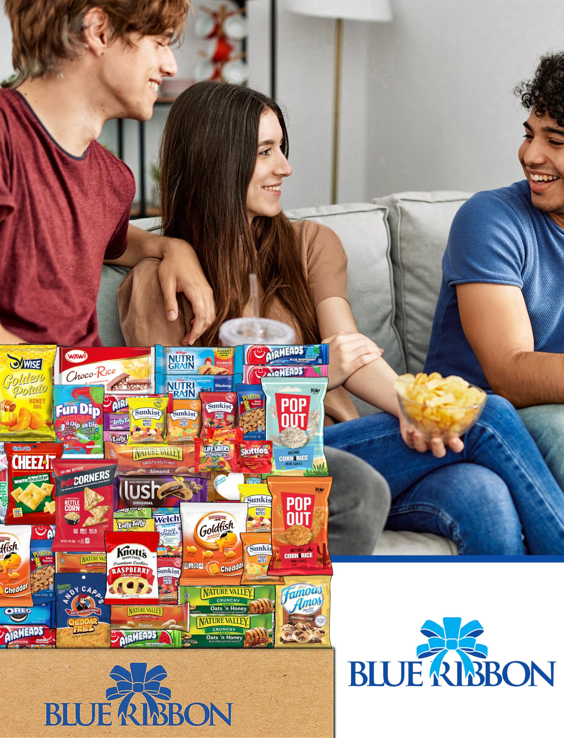 Mua Snack Box Care Package Variety Pack (53 Count) Cookies Chips Candy ...