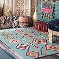Amazon.com: nuLOOM Belini Hand Tufted Wool Area Rug, 5' x 8', Turquoise ...