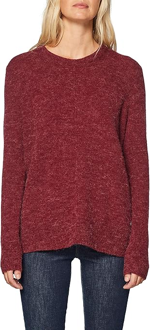 ESPRIT Damen 108EE1I020 Pullover, Rot (Garnet Red 5 624), Large ...
