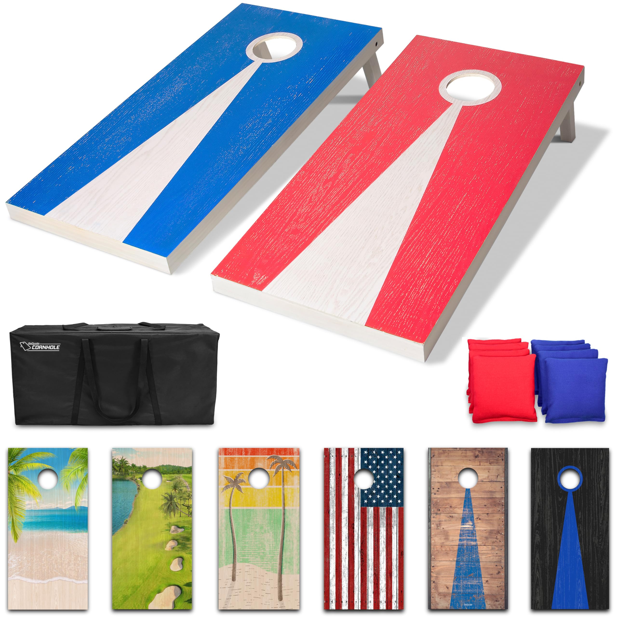 Mua 4 ft x 2 ft Regulation Size Premium Wood Cornhole Set - Vintage ...