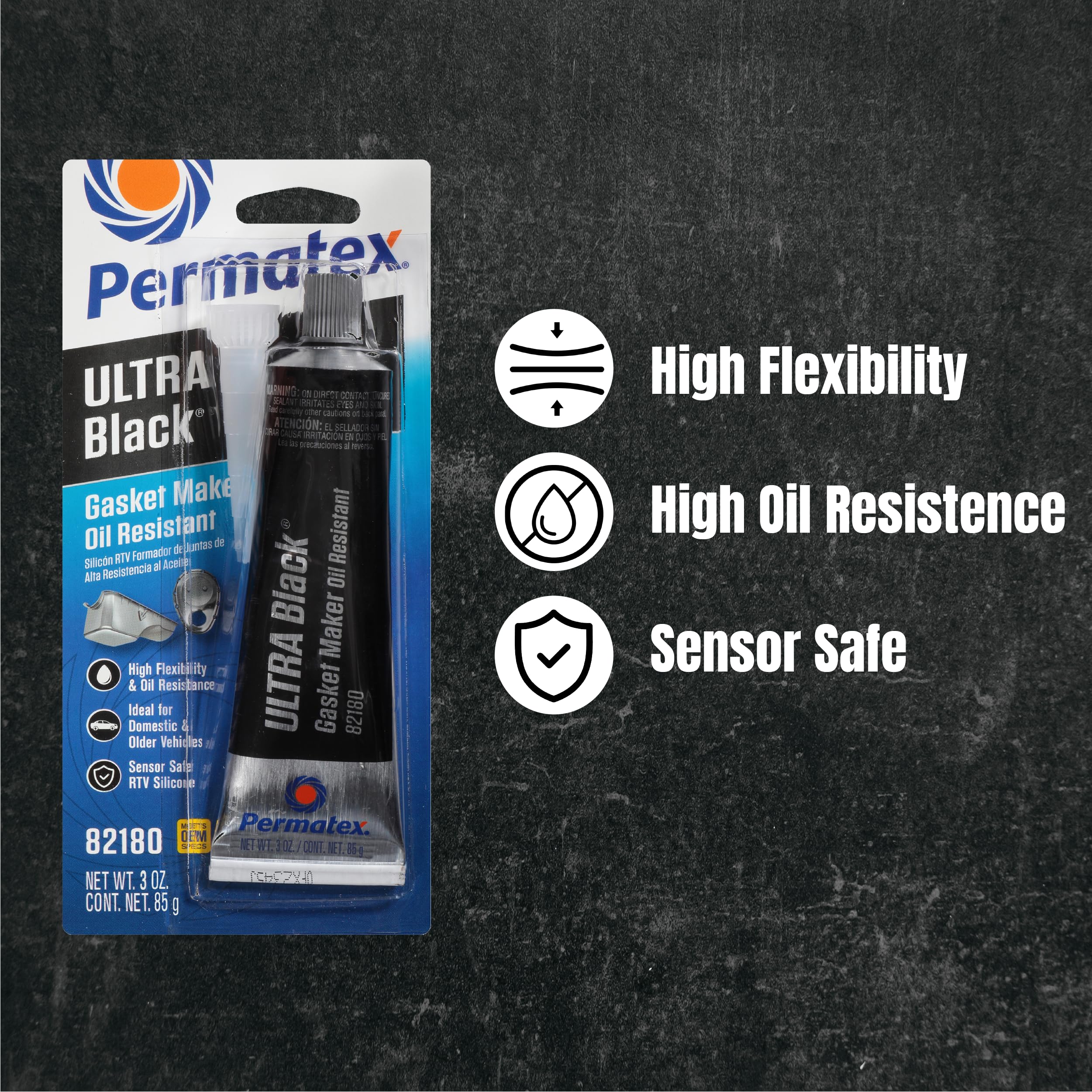 Mua 82180 Ultra Black Maximum Oil Resistance RTV Silicone Gasket Maker ...