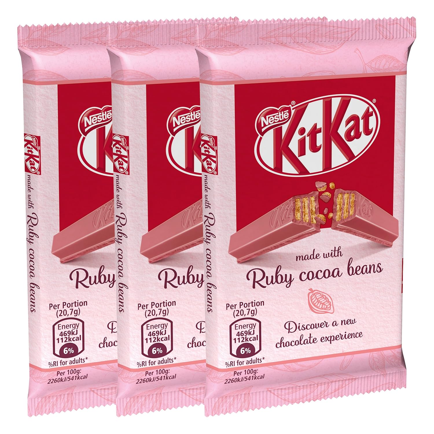 Nestlé KitKat Ruby Cocoa Beans, 3er Set, Fruchtig Schokoriegel ...