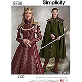 Amazon.com: Simplicity 8769 Women's Medieval Cosplay and Ren Faire ...