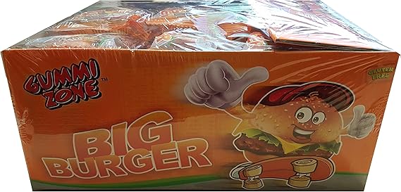 Gummi Zone Big Burger Candy Sweets - Wholesale Box of 18: Amazon.co.uk ...