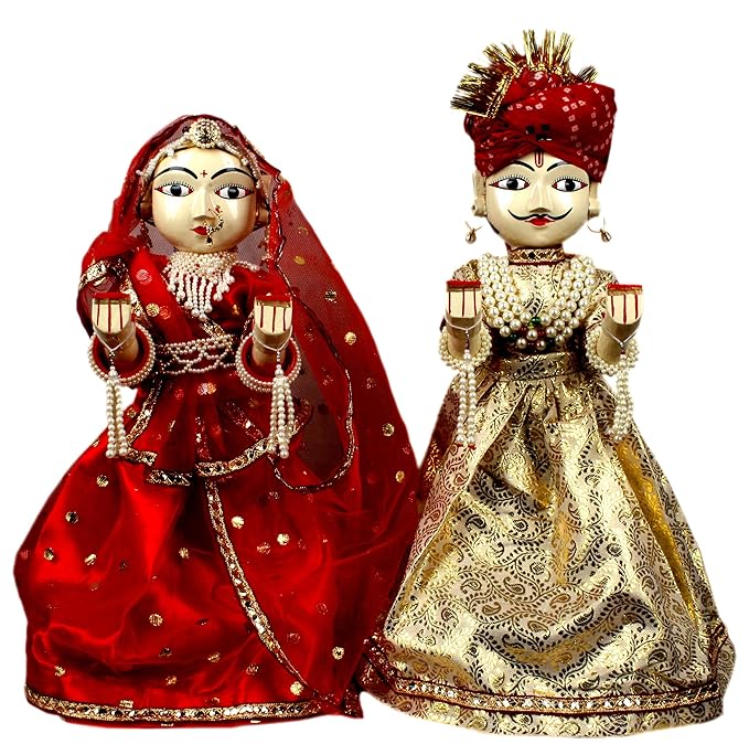 Buy VEDANSH Handmade Wooden Gangaur Ishar 13 inch (15 inch with pata ...