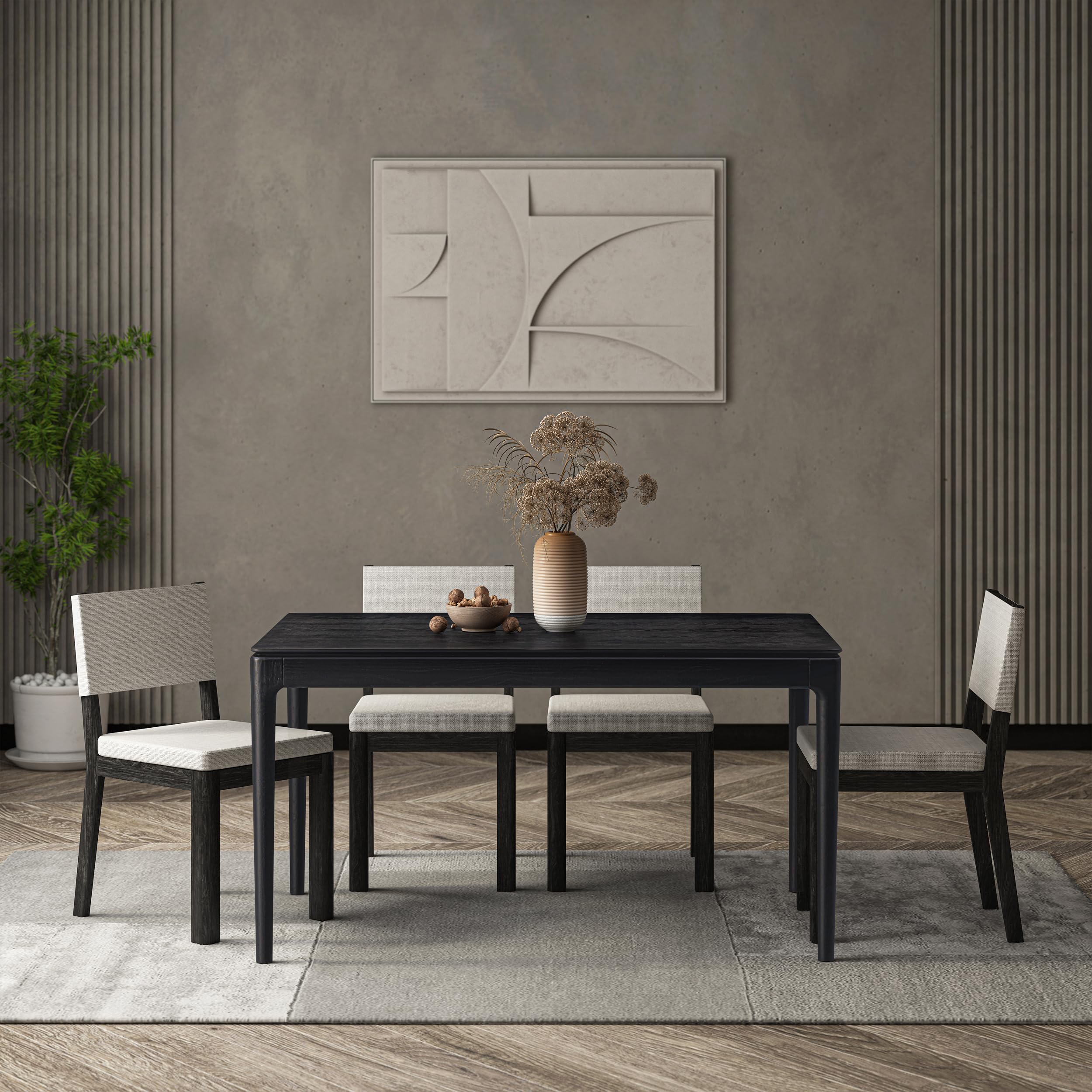 NTC Mingle 55 Inch Modern Design, Rectangular Dinner Table for Dining ...