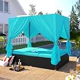 Amazon.com: LUMISOL Outdoor Patio Sunbed with Retractable Canopy Sun ...