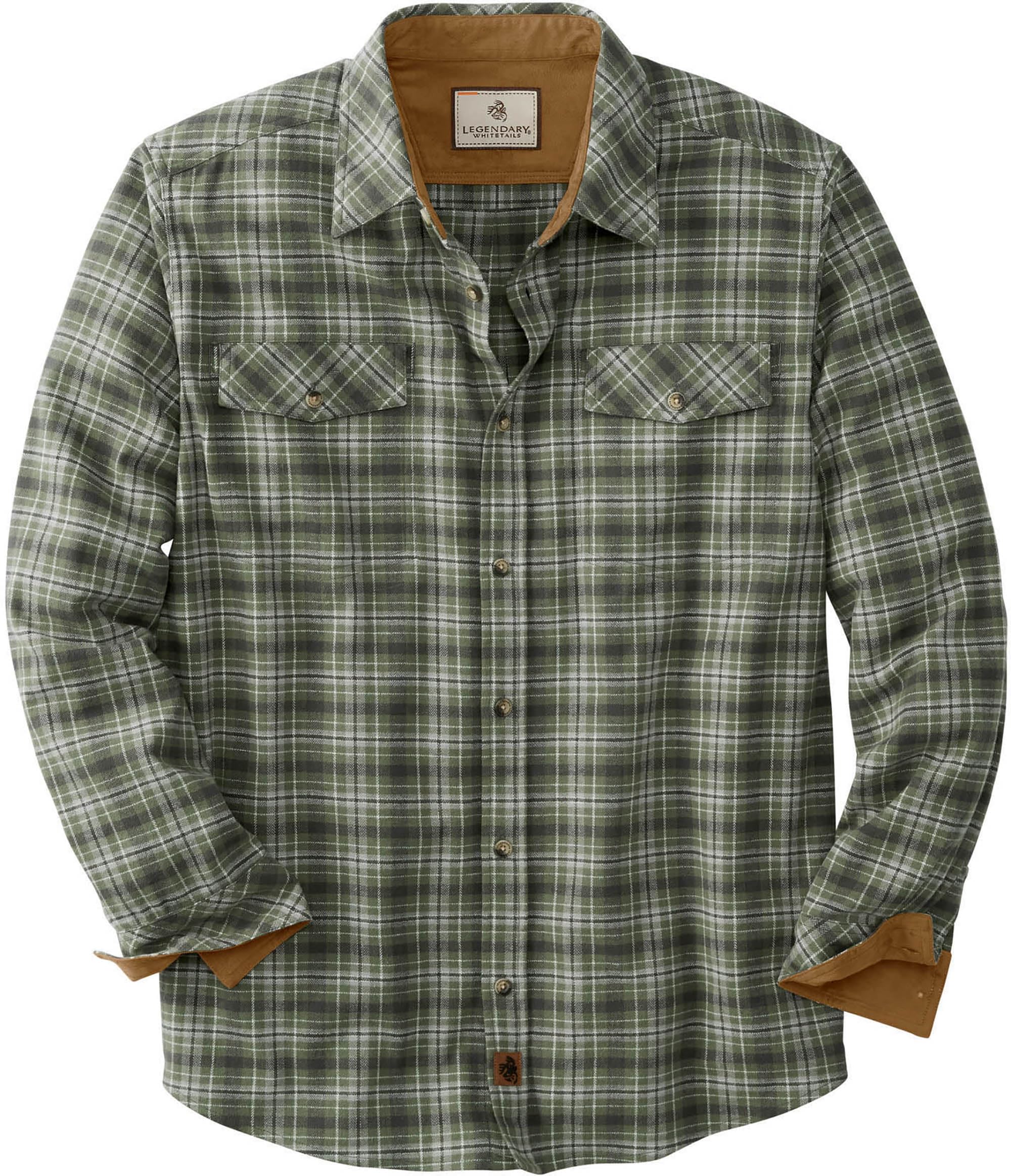 Legendary Whitetails Men's Standard Flannel Shirt Long Sleeve Button ...