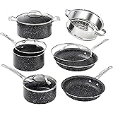 Amazon.com: GRANITESTONE Stackmaster 5 Piece Mini Cookware Set, Scratch ...