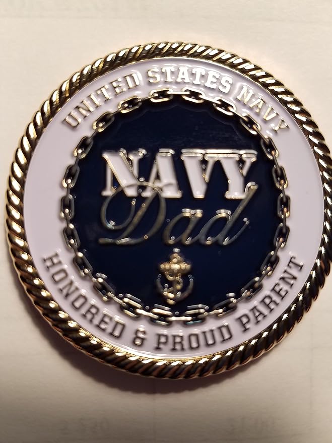 Amazon.com : Navy Honored Proud Dad Coin : Everything Else