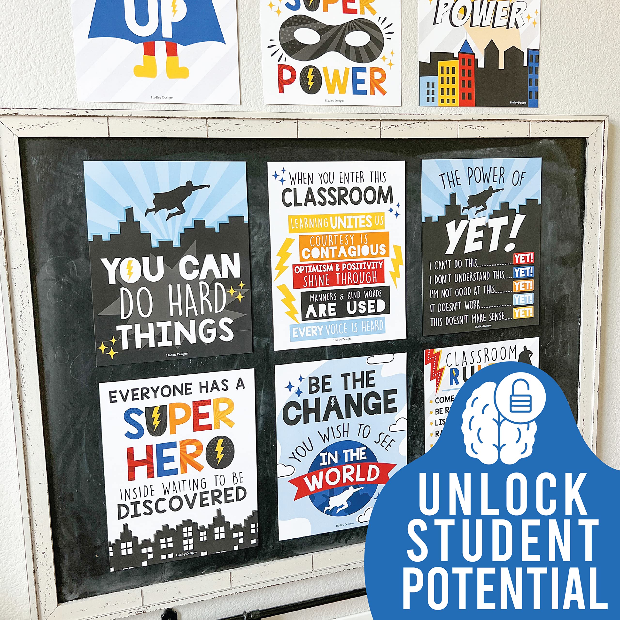 Mua Hadley Designs Motivational Posters for Classroom - 9 Growth ...