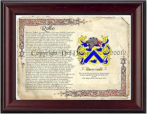 Amazon.com: Rollo Coat of Arms/ Family Crest on Fine Paper and Family ...