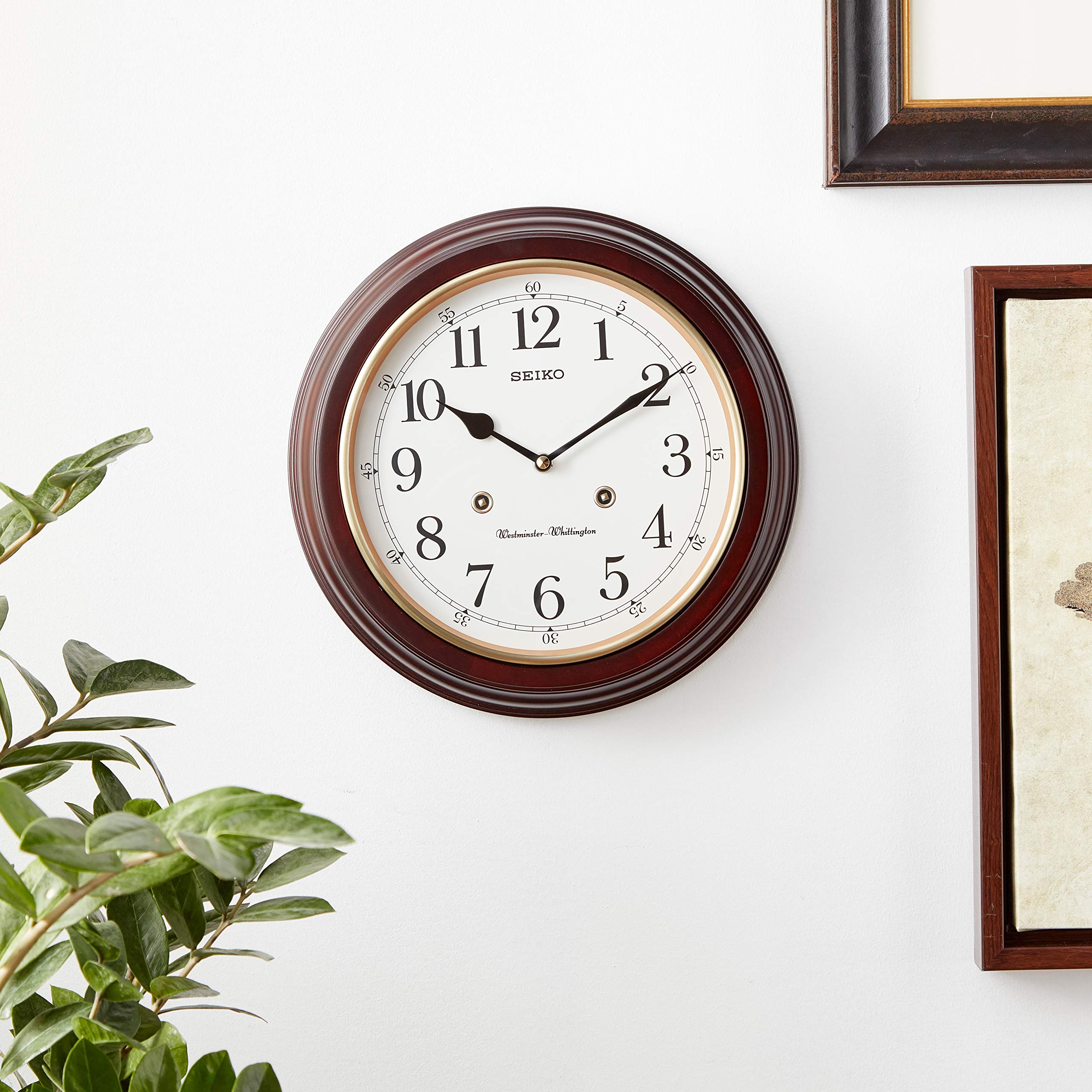 Mua Seiko 12 Inch Grain Finish Wall Clock with Numerals and Dual ...