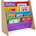 Amazon.com: Humble Crew 4-Tier Kids Bookshelf, Natural Wood/Rainbow ...