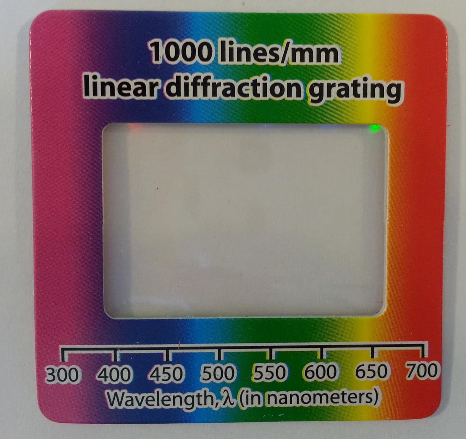 Diffraction Grating Slide - Linear 1000 lines/mm 2x2 Inch: Amazon.com ...
