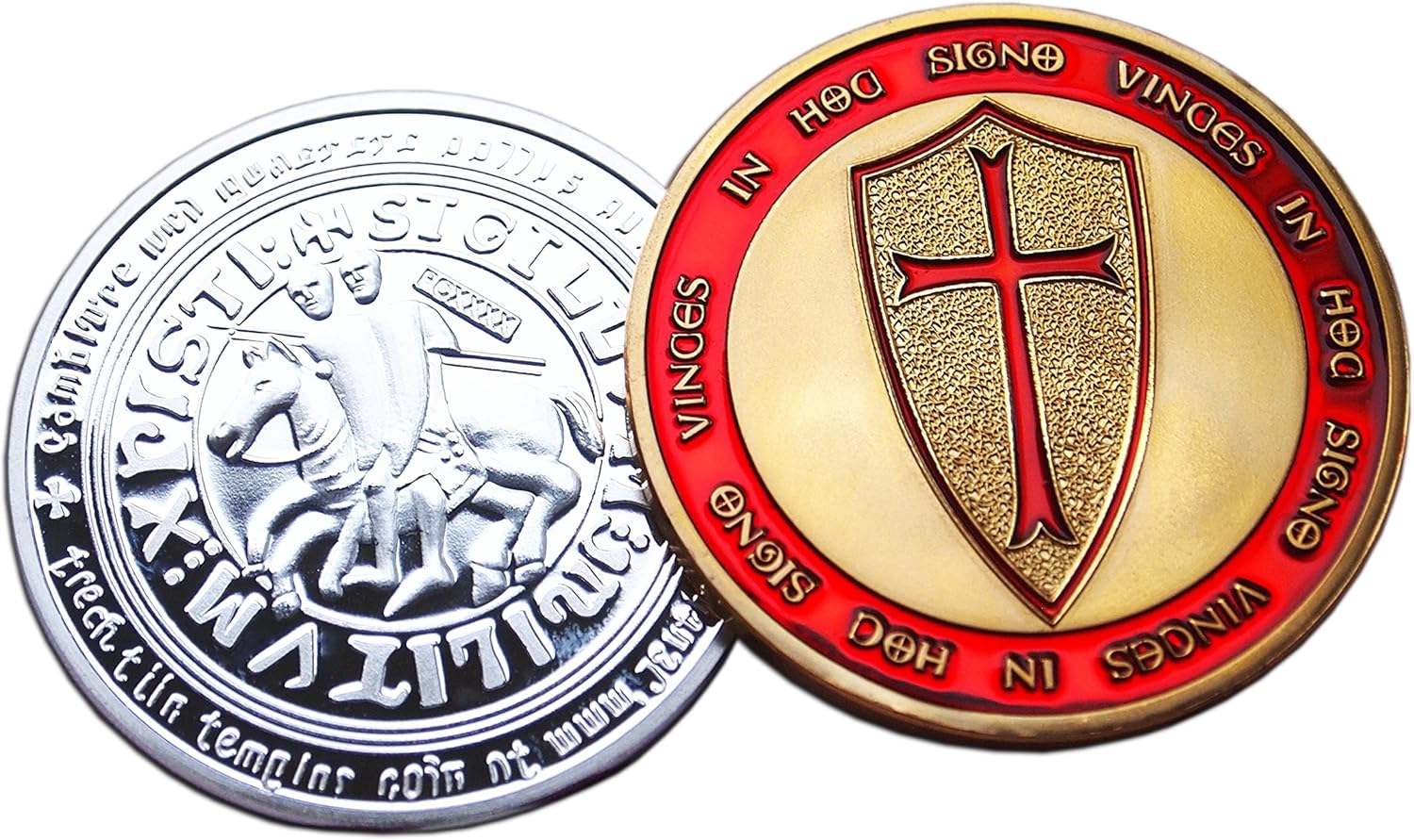 Templar Cavalry Set Gold & Silver color token Knight collectable ...