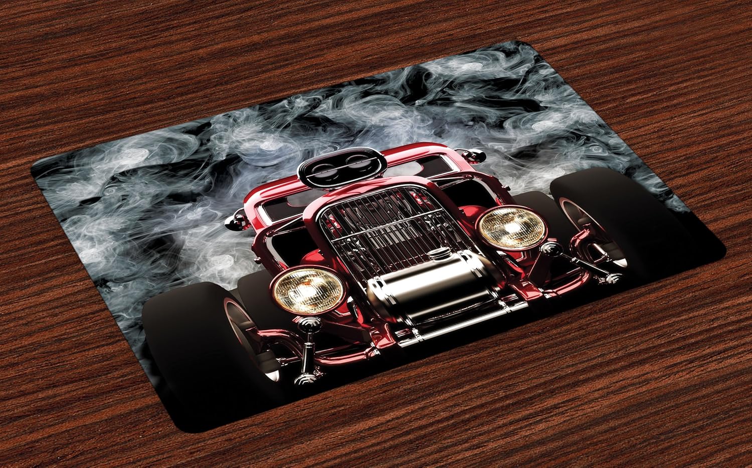 Amazon.com: Lunarable Classic Car Place Mats Set of 4, Cool Vintage ...