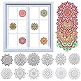 Amazon.com: 24PCS Mandala Window Cling Decals, Color Your Own Stained ...