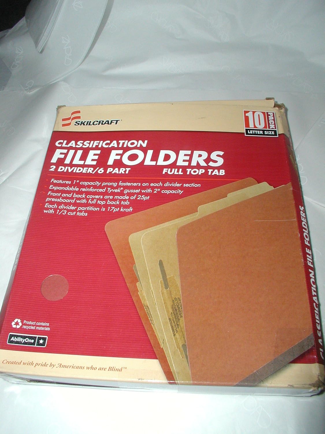 Amazon.com : SKILCRAFT CLASSIFICATION FILE FOLDERS 2 DIVIDER 6 PART ...