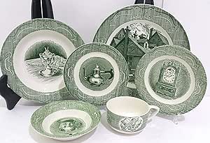 Amazon.com | Vintage The Old Curiosity Shop Set of 6 Pieces Underglaze ...