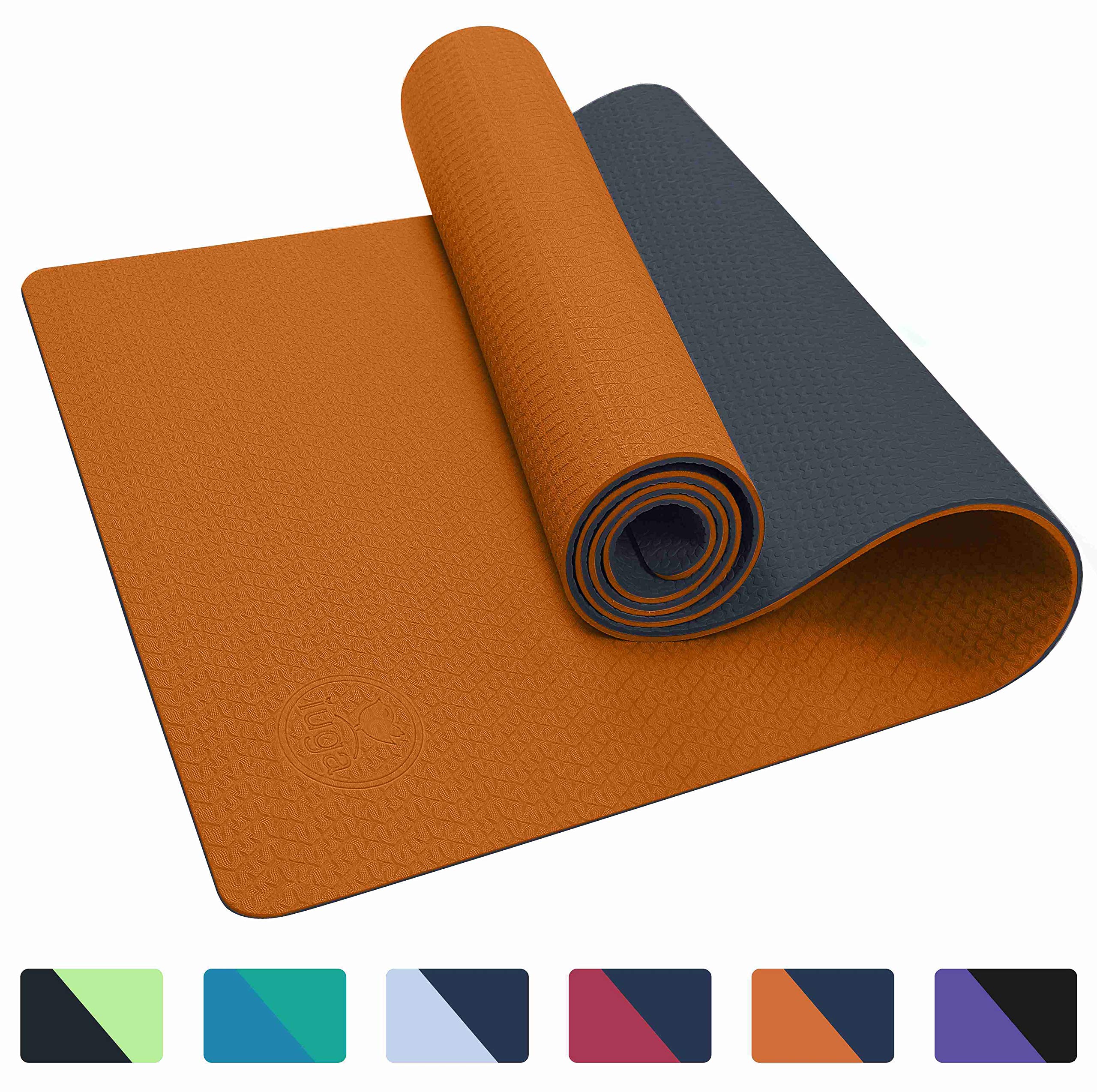 IUGA Yoga Mat Non Slip Textured Surface, Reversible Dual Color, Eco ...