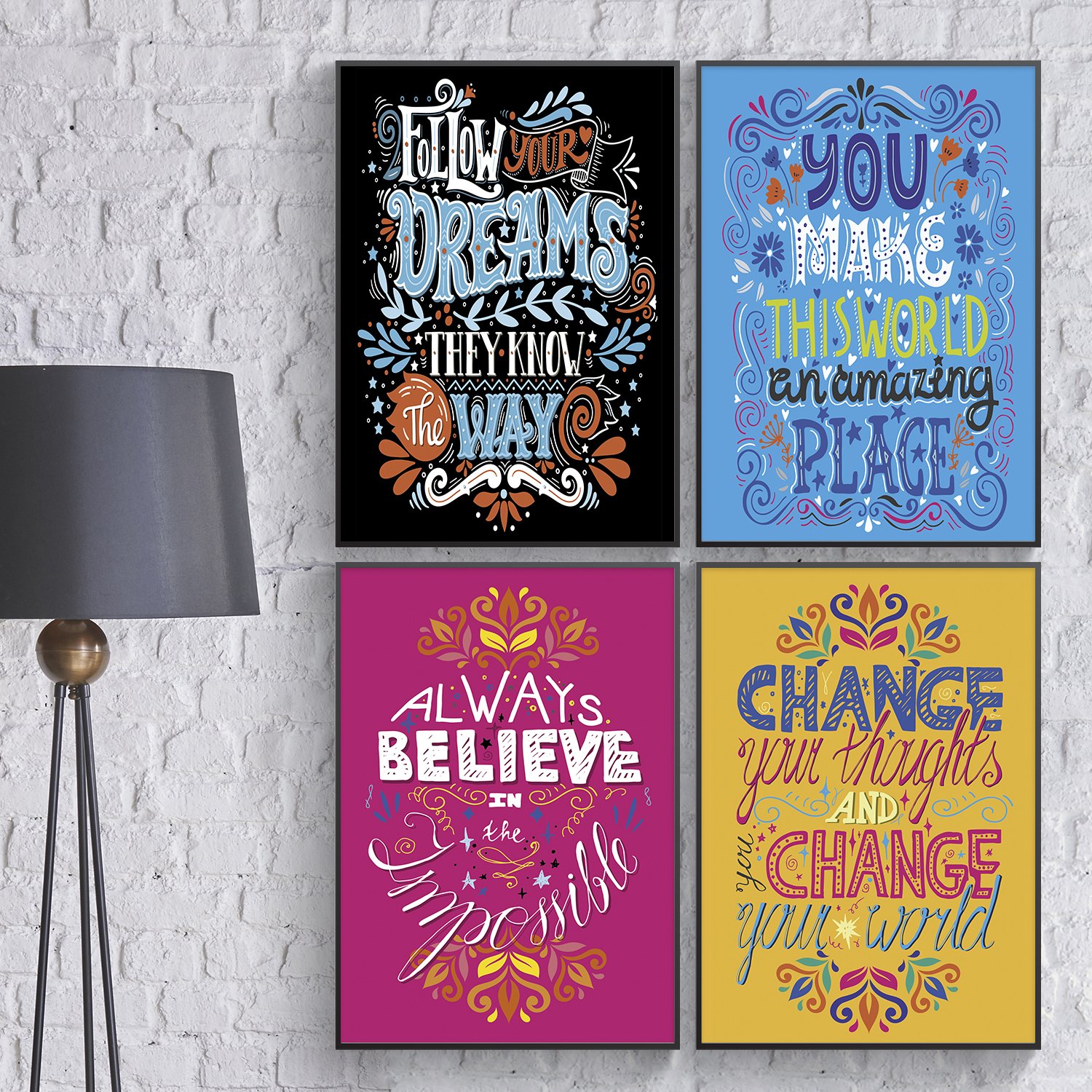 Amazon.com : The World Mini Collection Wall Card Prints, Inspirational ...