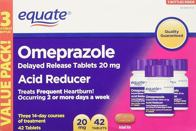 Amazon.com: Equate Omeprazole 20 Milligram, Acid Reducer, Delayed ...