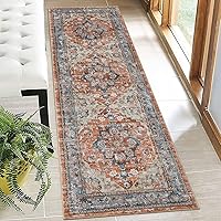 SHACOS Hallway Runner Rug 2x6 Medallion Rug Runner Faux Wool Soft ...