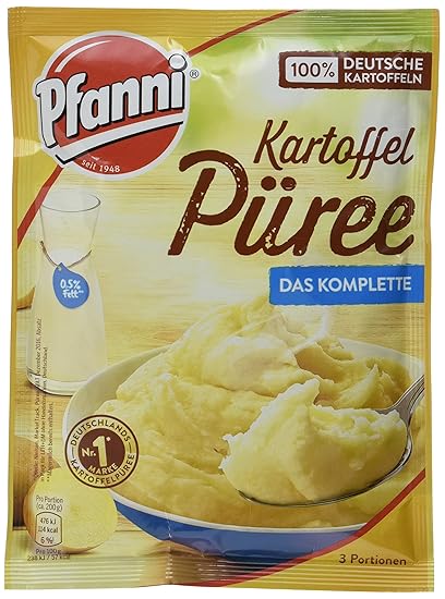Pfanni Kartoffelpüree mit entrahmter Milch Komplett 3 Portionen: Amazon ...